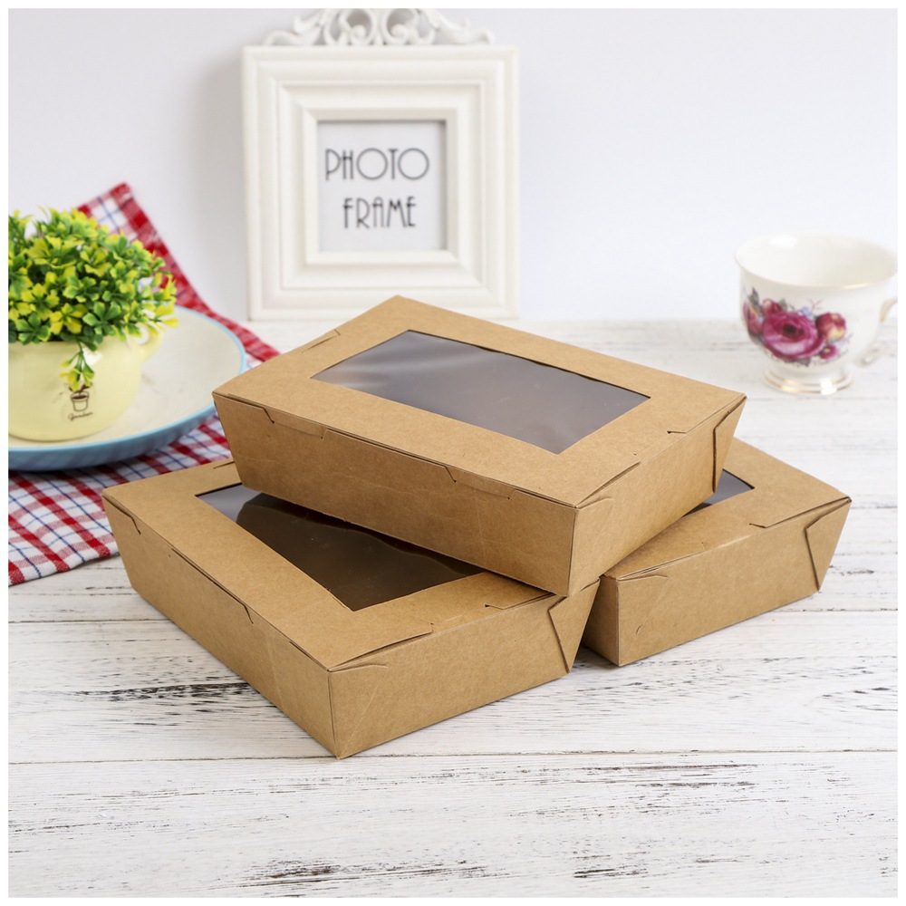 Pet rectangular disposable food paper container | Food Container ...