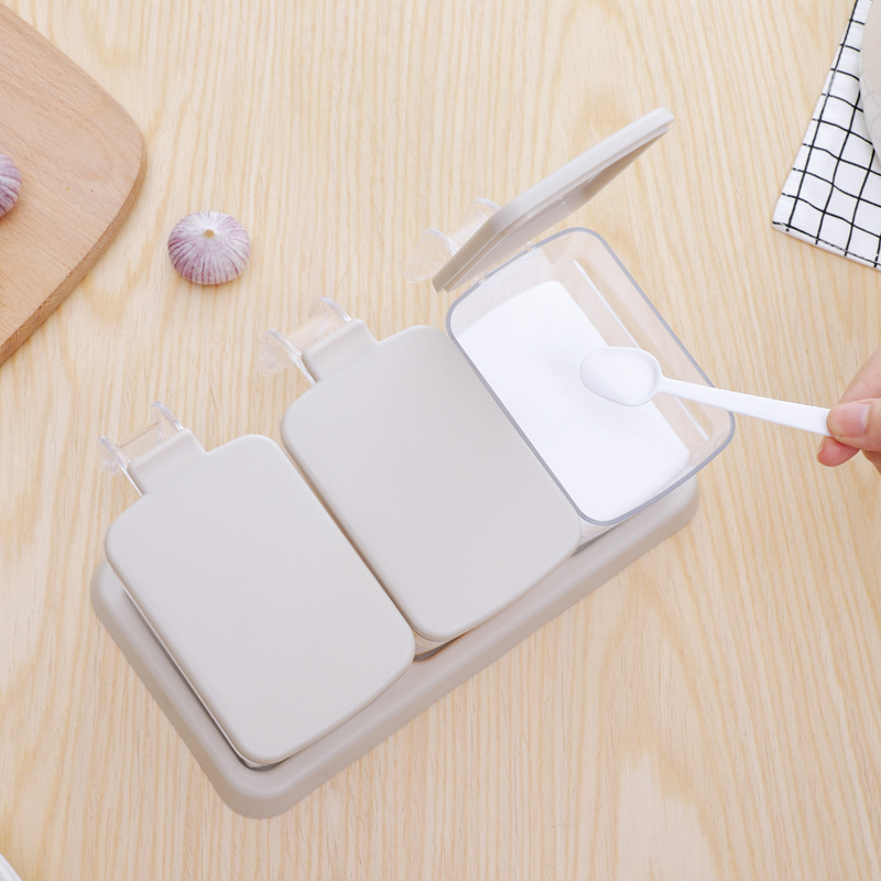 Kitchen simple three-compartment storage box set