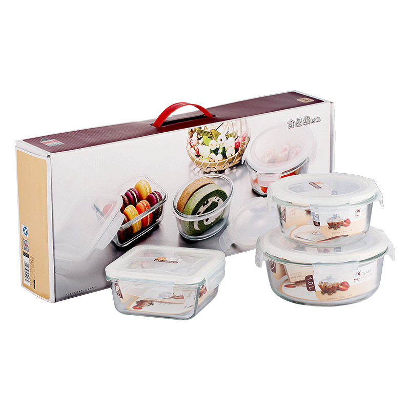 Three-piece glass crisper wholesale | Food Container Manufacturer