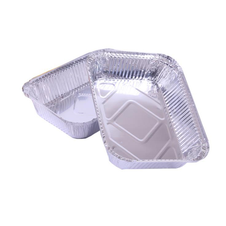 Disposable aluminum foil food container with lid