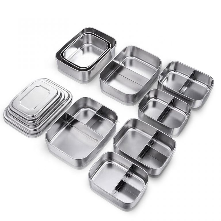 Reusable stainless steel metal food storage