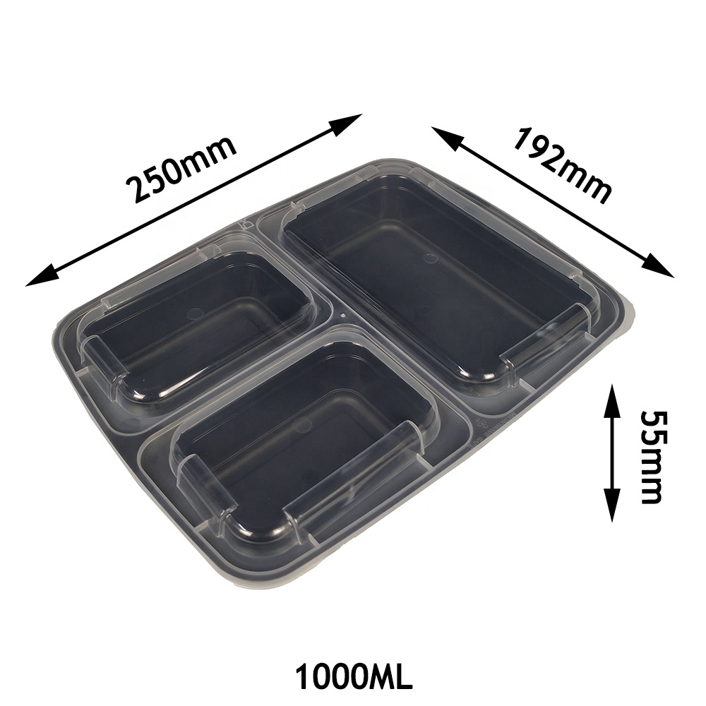 Takeaway microwavable plastic disposable containers