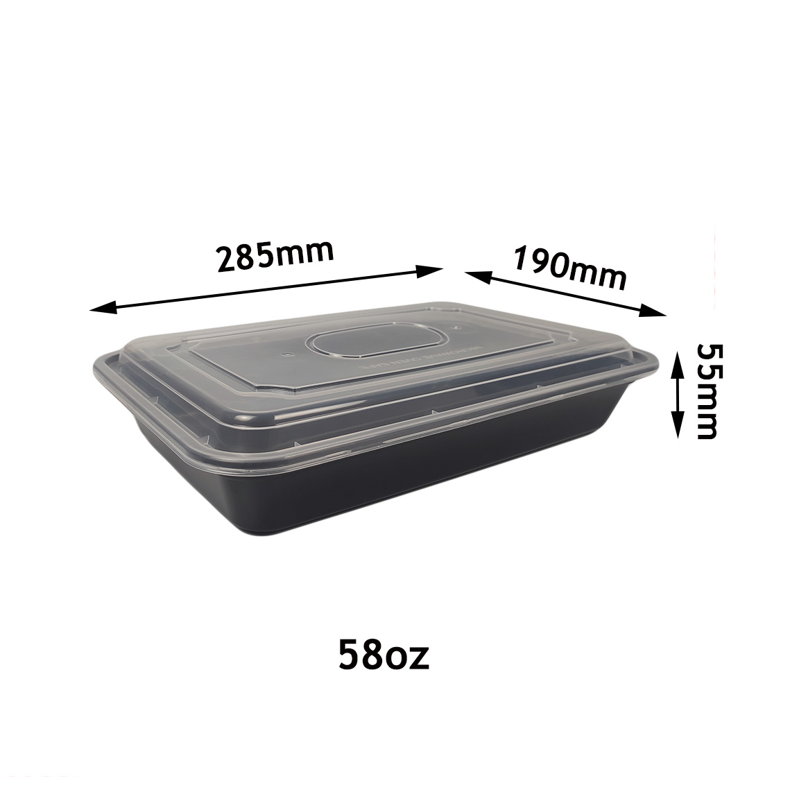 Takeaway microwavable plastic disposable containers